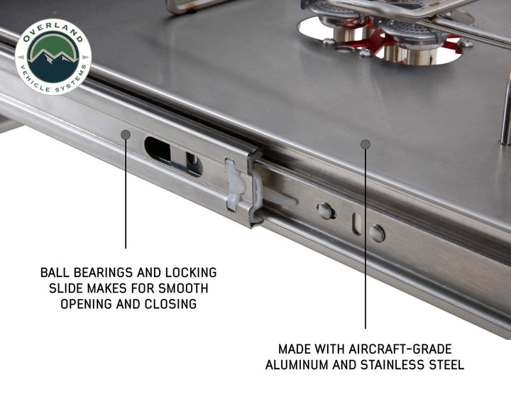 Overland Vehicle Systems Komodo Camp Kitchen - Dual Grill, Skillet, Fo ...